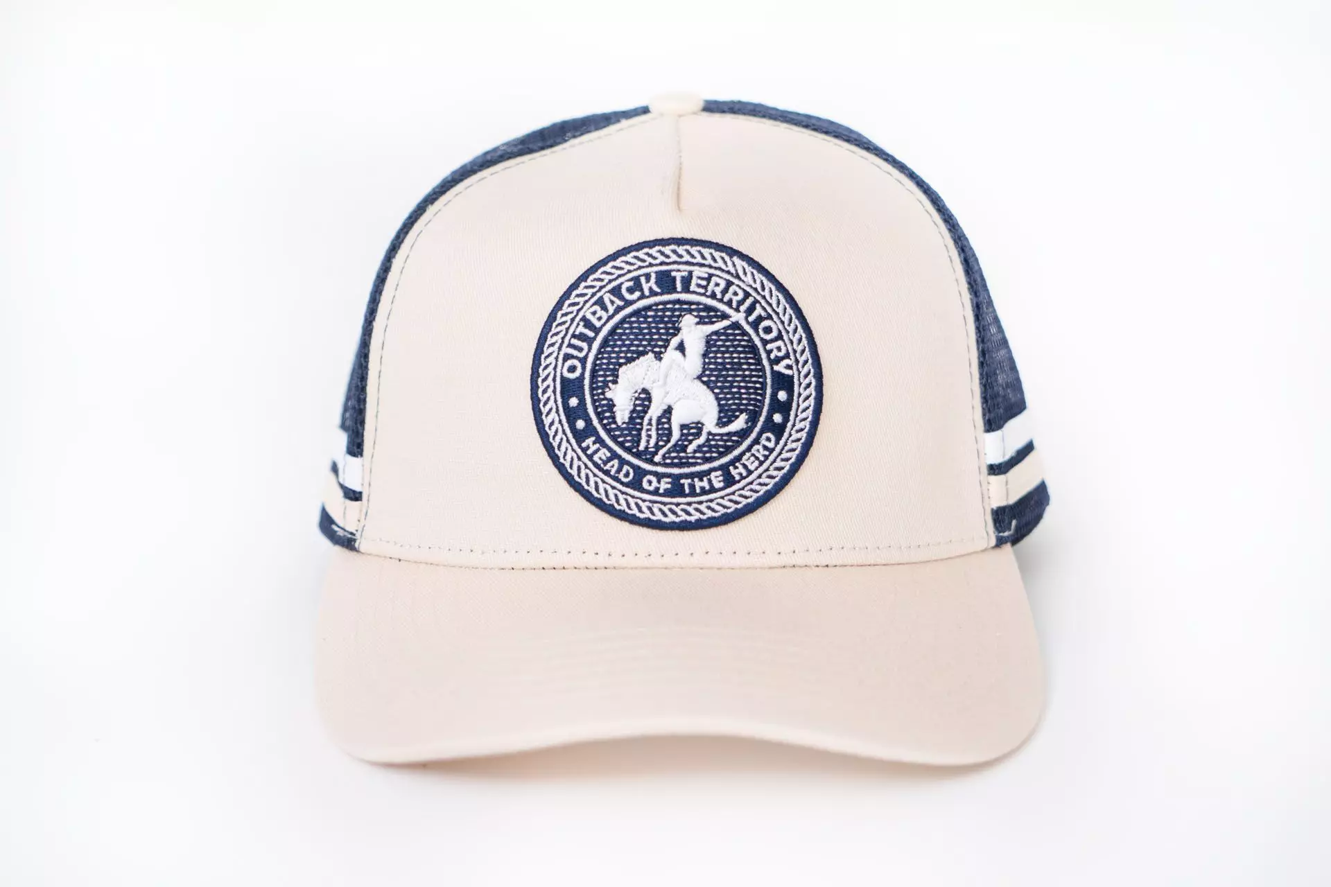 Cream and Navy Truckers Hat - Outback Territory